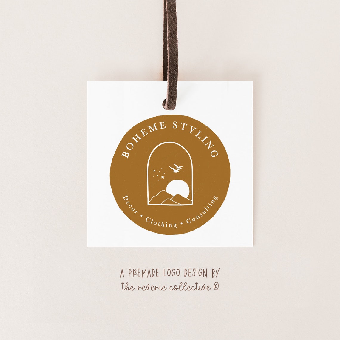 Bohemian Logo Boho Logo Mountain Logo Line Art Logo Sun | Etsy