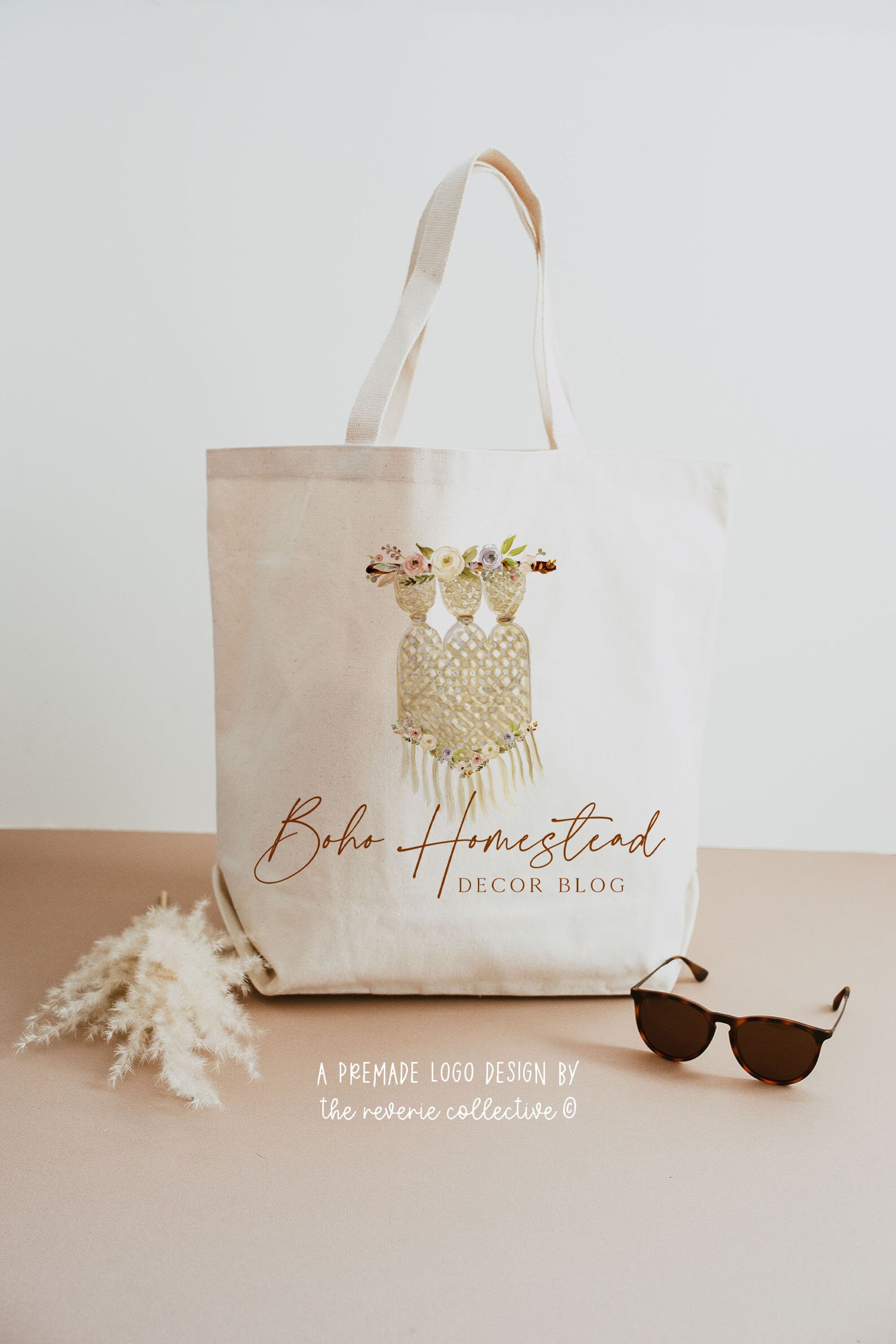 Macrame Logo Boho Logo Yarn Weave Logo Wall Hanging Logo | Etsy