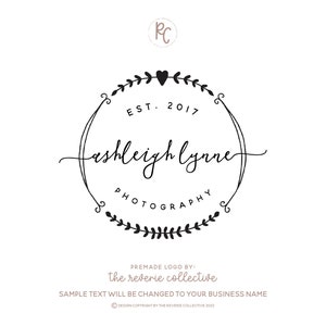 Rustic Floral Logo Hand Drawn Logo Black & White Logo - Etsy