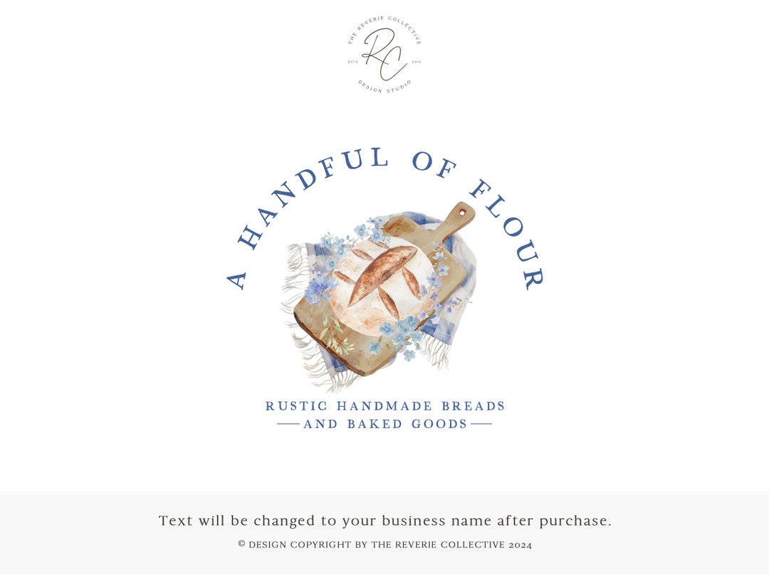 Fresh Bread Logo, Sourdough Loaf Logo, Wood Cutting Board Logo ...