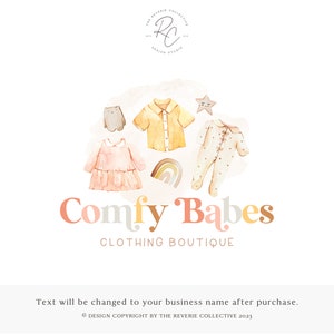 Baby Clothes Logo, Newborn Toys Logo, Toddler Dress Logo, Bohemian Logo ...