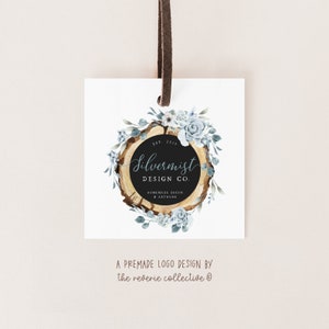 Wood Slice Logo, Blue Rose Logo, Chalkboard Logo, Farmhouse Logo ...