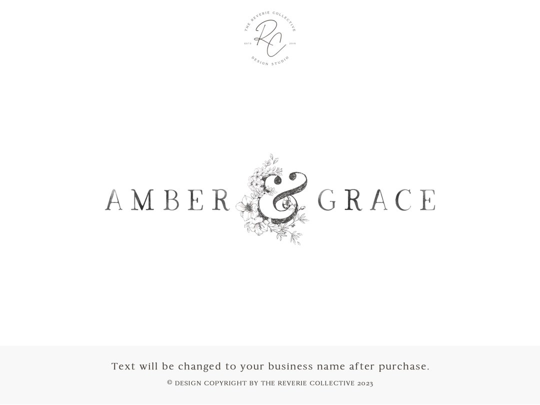 Ampersand Logo, Rustic Logo, Country Logo, Photography Logo, Shop Logo ...