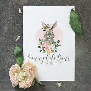 Bunny Logo, Rabbit Logo, Rabbitry Logo, Pet Logo, Animal Rescue Logo ...