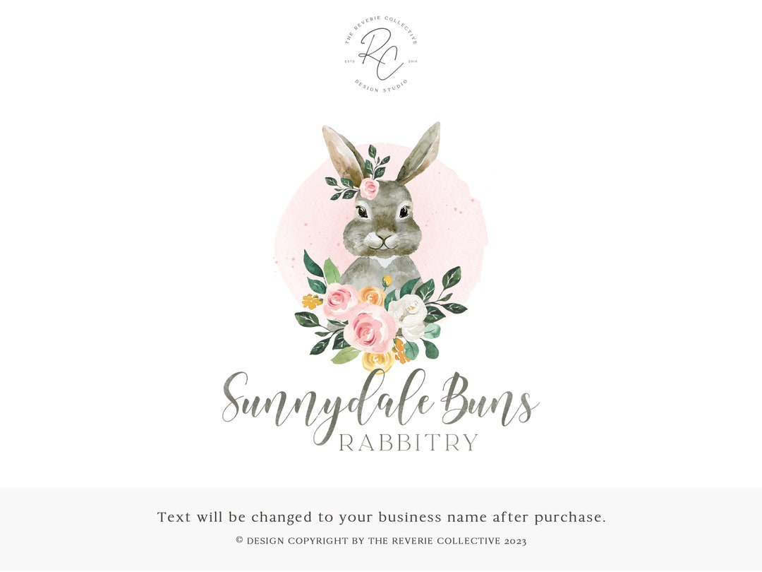 Bunny Logo, Rabbit Logo, Rabbitry Logo, Pet Logo, Animal Rescue Logo ...