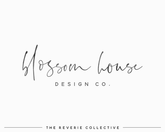 Text Logo Minimal Logo Script Logo Handwritten Logo Blog | Etsy