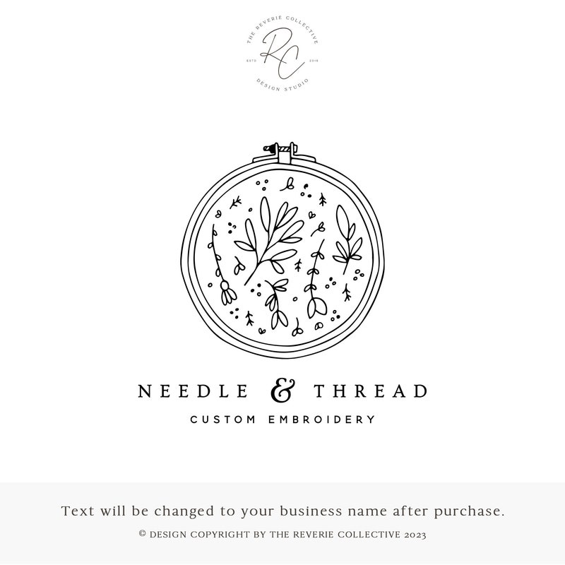 Embroidery Design Logo - Etsy