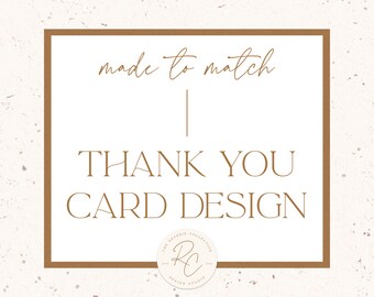Made to Match Thank You Card Template, Post Card Design - Etsy