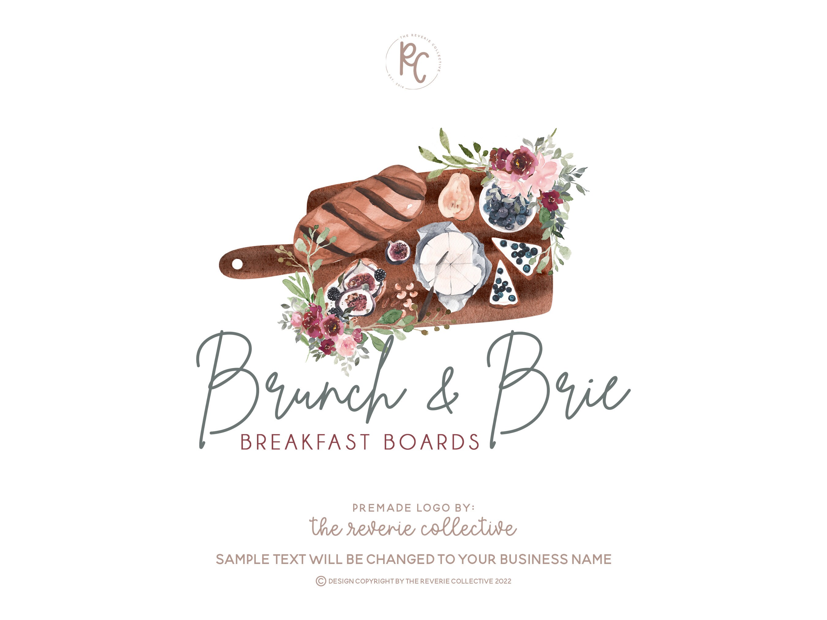 Charcuterie Logo Cheese Board Logo Brunch Logo Breakfast - Etsy