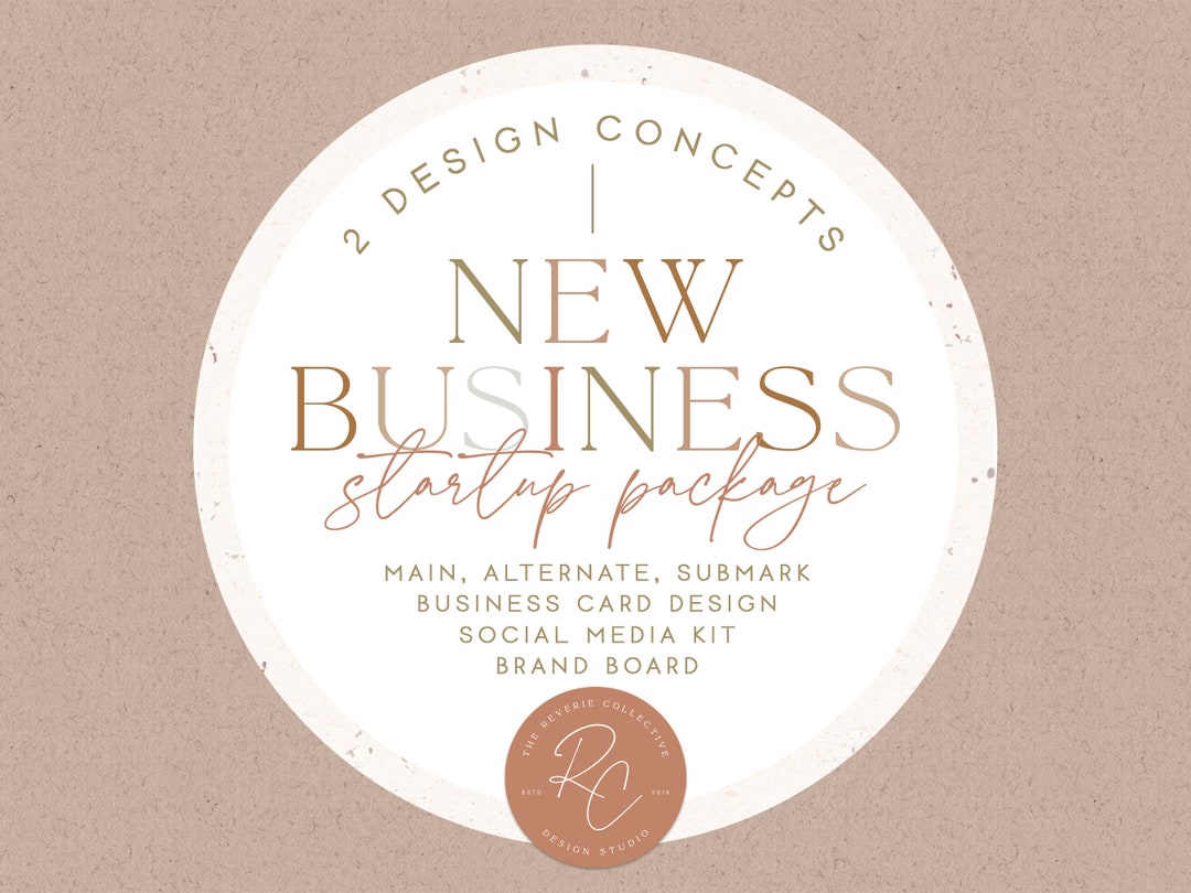 New Business Startup Package: 2 Design Concepts, Custom Logo Branding ...