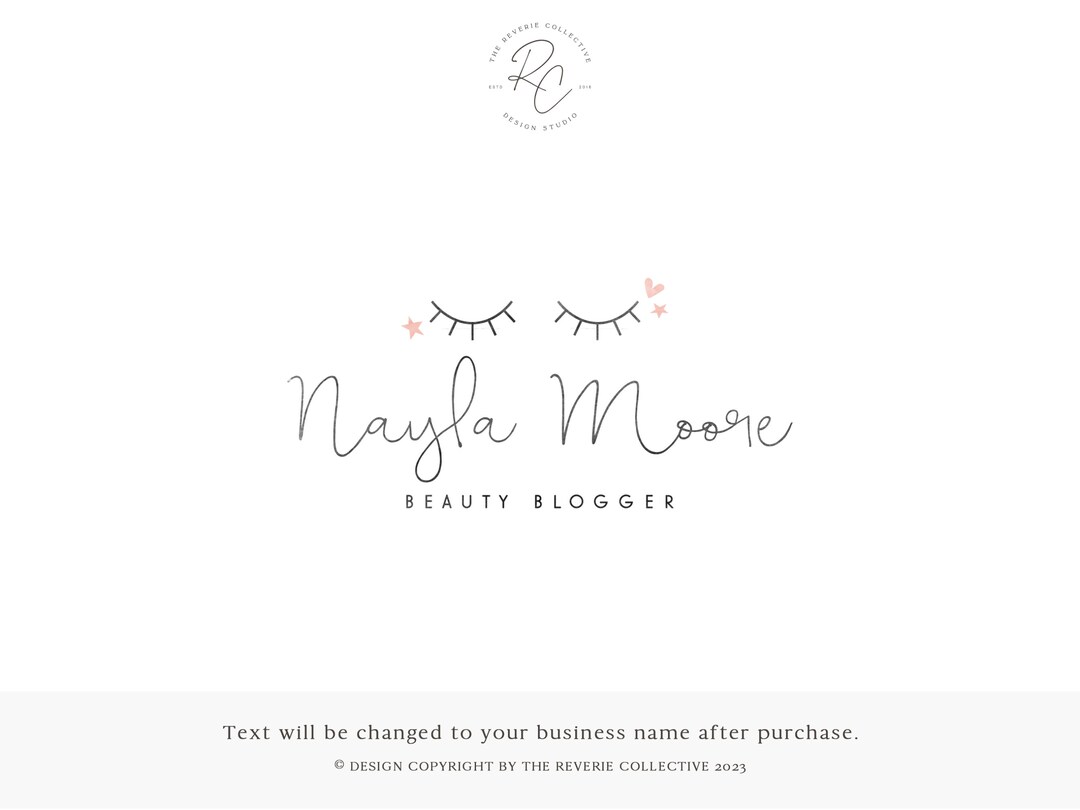 Makeup Artist Logo, Beauty Blogger Logo, Eyelashes Logo, Makeup Logo ...