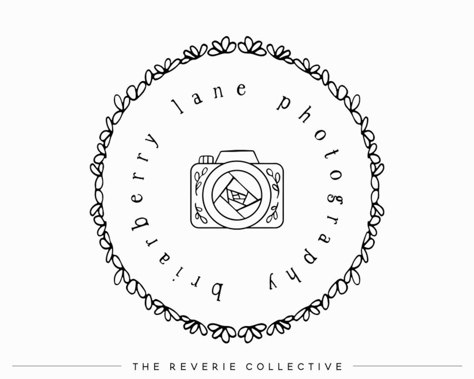 Camera Logo Hand Drawn Logo Black & White Logo Photography | Etsy