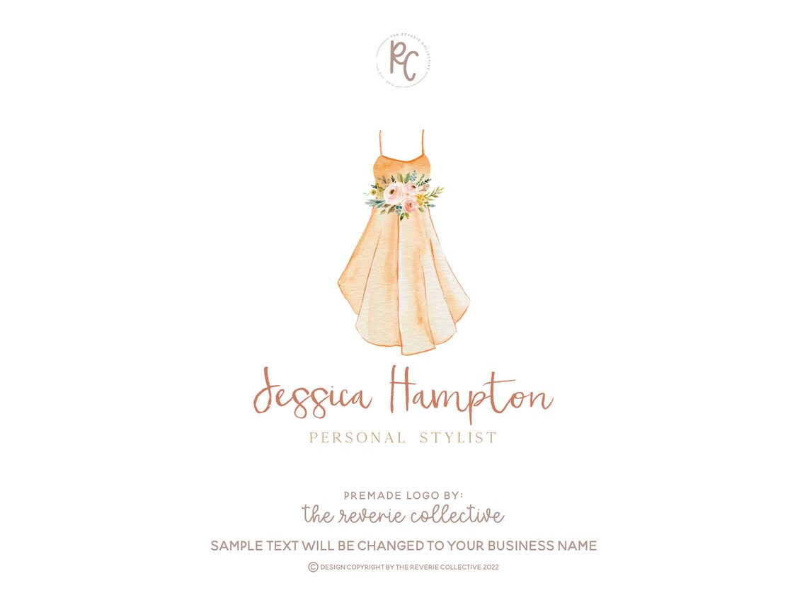 Dress Logo Fashion Logo Style Logo Personal Stylist Logo - Etsy