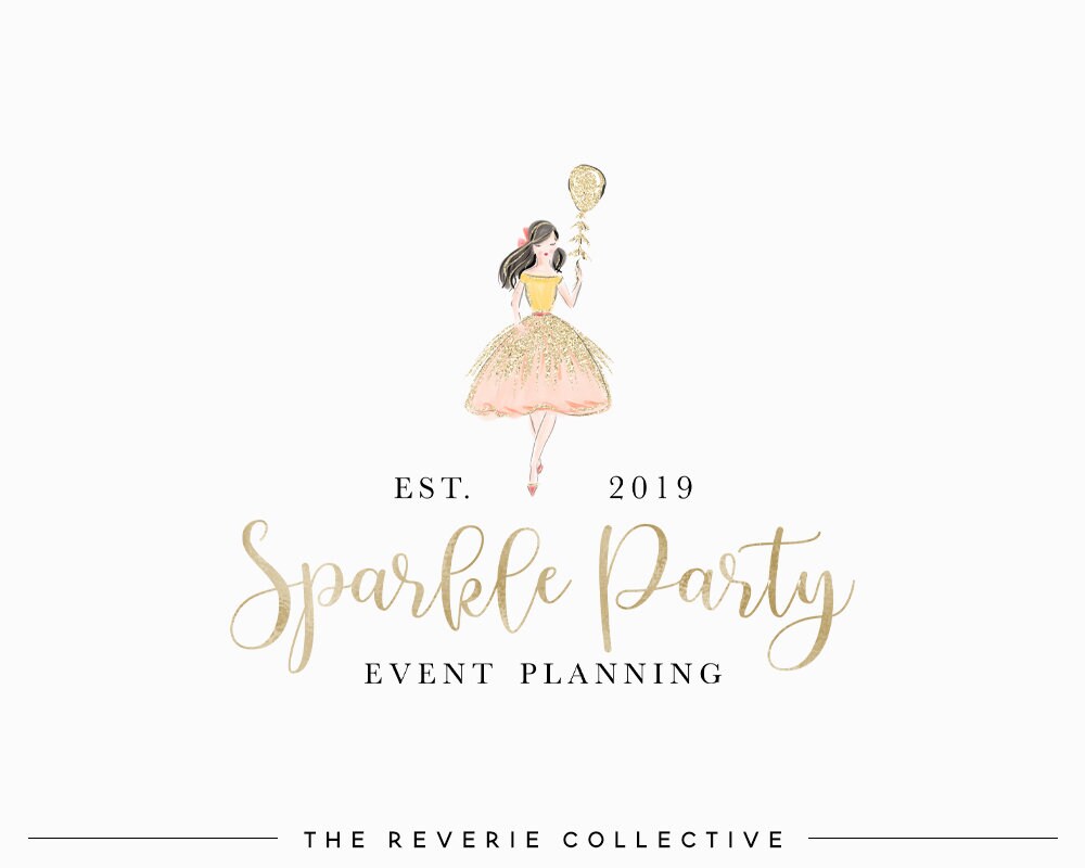 Party Girl Logo Event Planner Logo Wedding Logo Beauty | Etsy