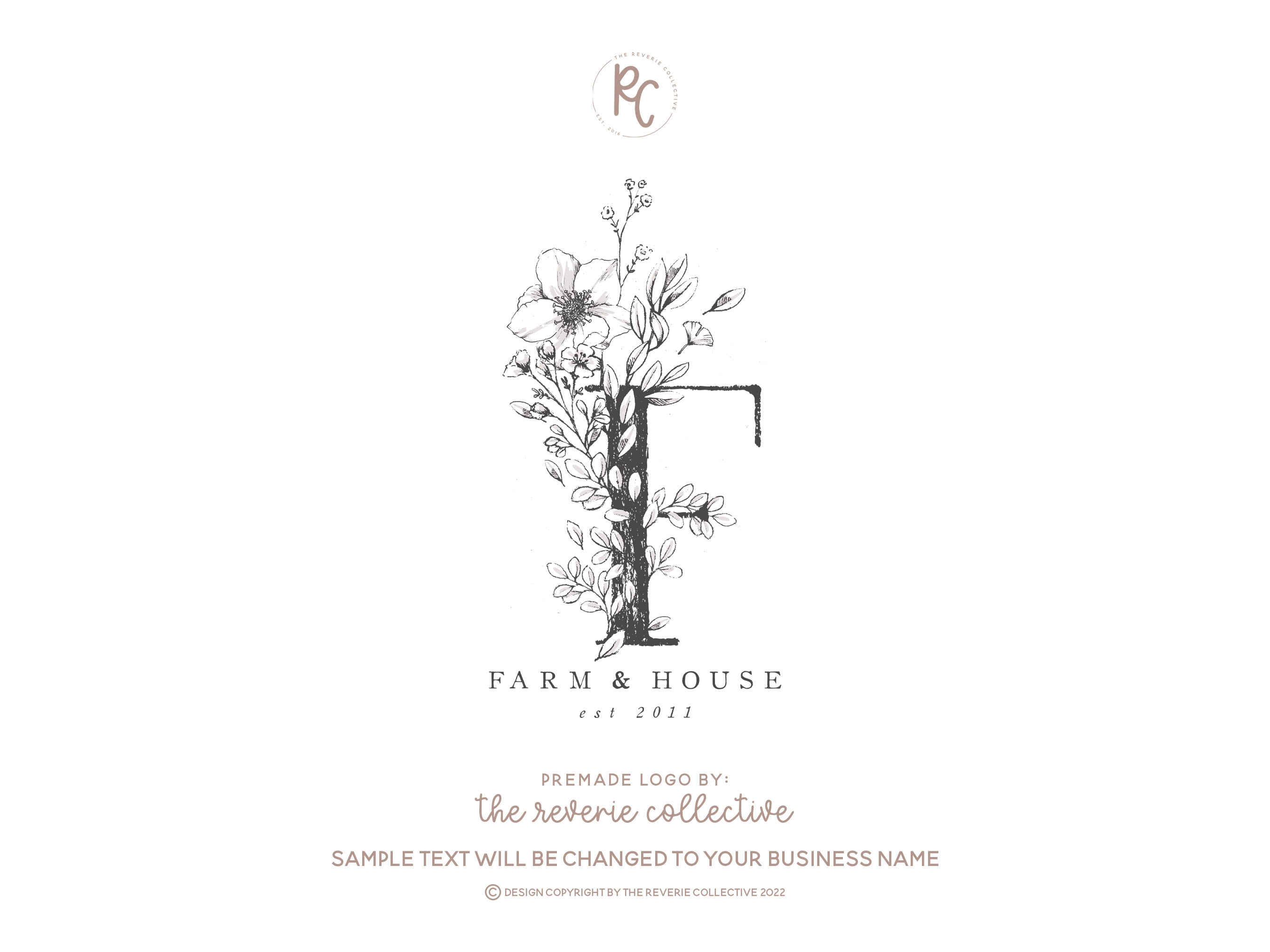 Farmhouse Logo Rustic Logo Boutique Logo Photography Logo - Etsy