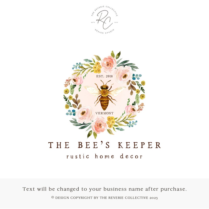 Flower Bee Logo - Etsy