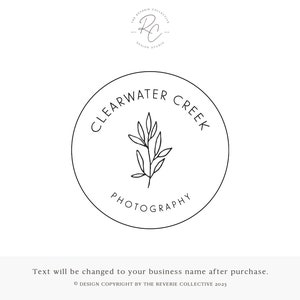 Rustic Logo, Hand Drawn Logo, Black and White Logo, Round Logo ...