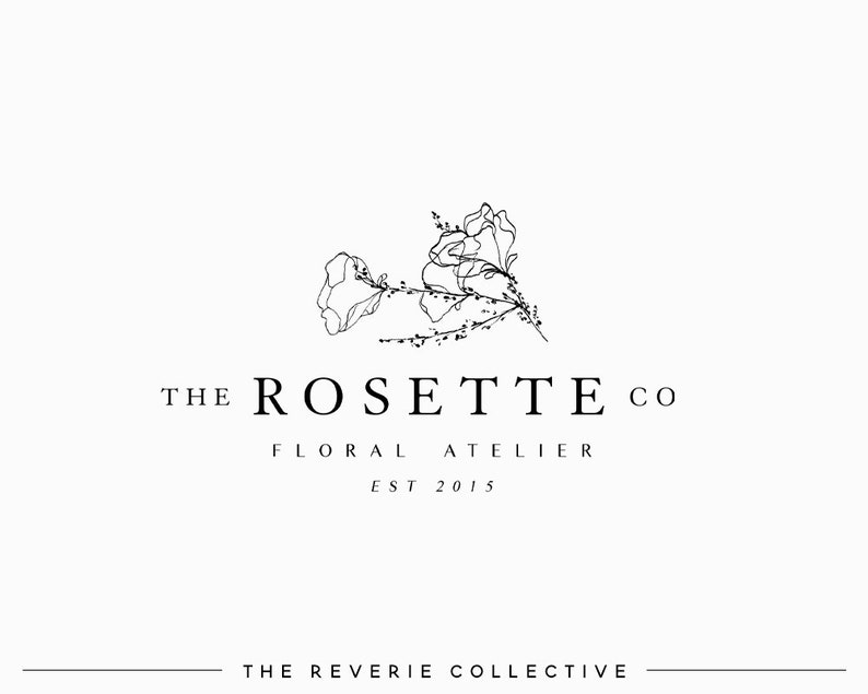 Floral Logo Rustic Logo Nature Logo Romantic Logo | Etsy