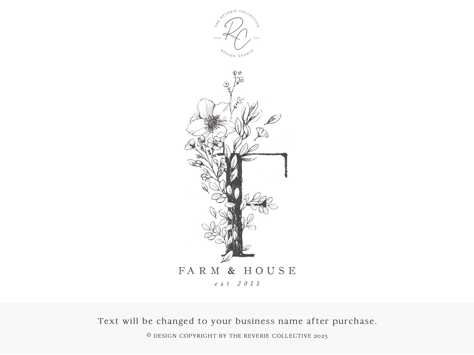 Farmhouse Logo, Rustic Logo, Boutique Logo, Photography Logo, Nature ...