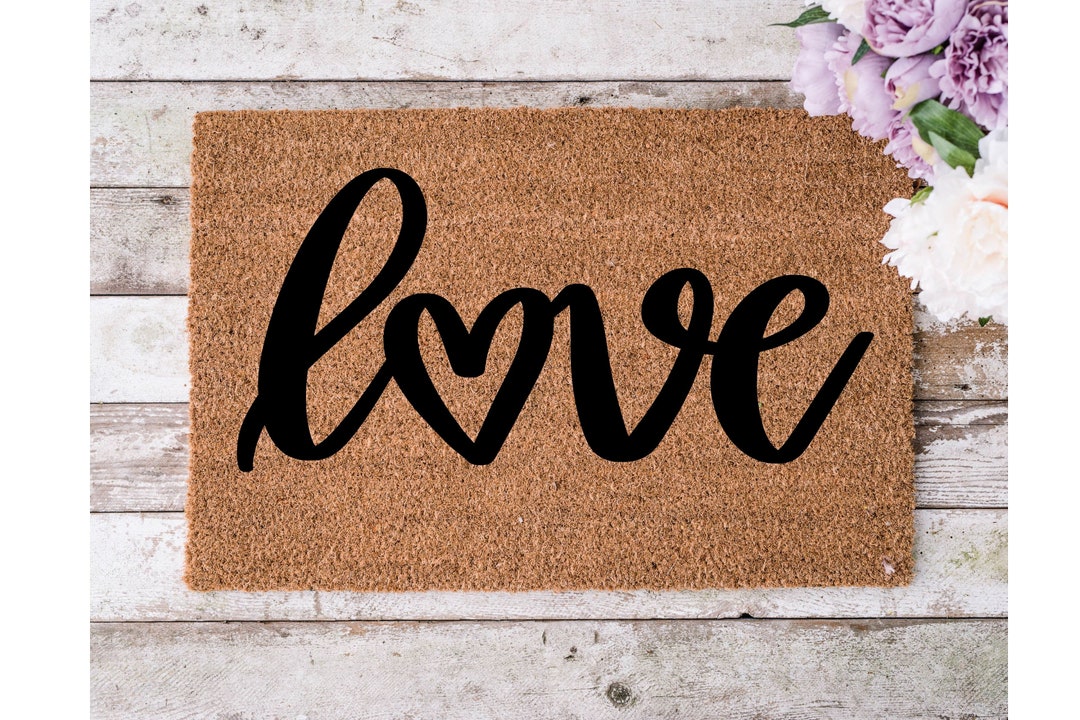 Love Doormat | Valentines Day Doormat | Newlywed Gift - Etsy