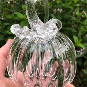Small Clear Glass Pumpkin - Etsy