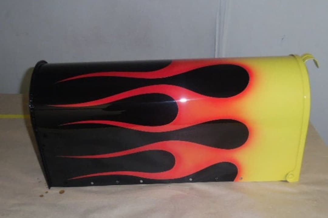 Custom Flames Mailbox - Etsy