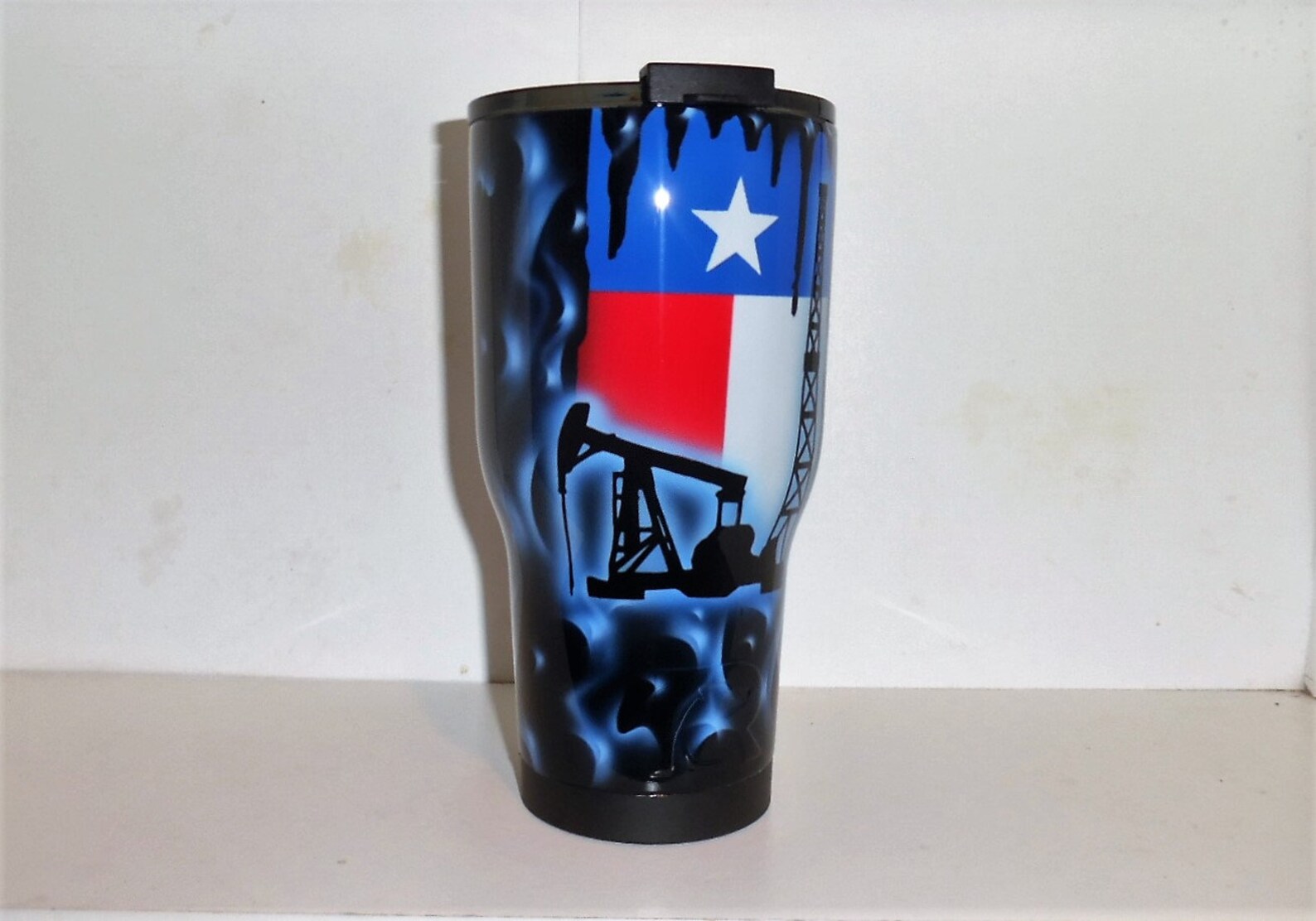 Texas Flag Oilfield Yeti Texas Flag Oilfield Rtic Texas - Etsy