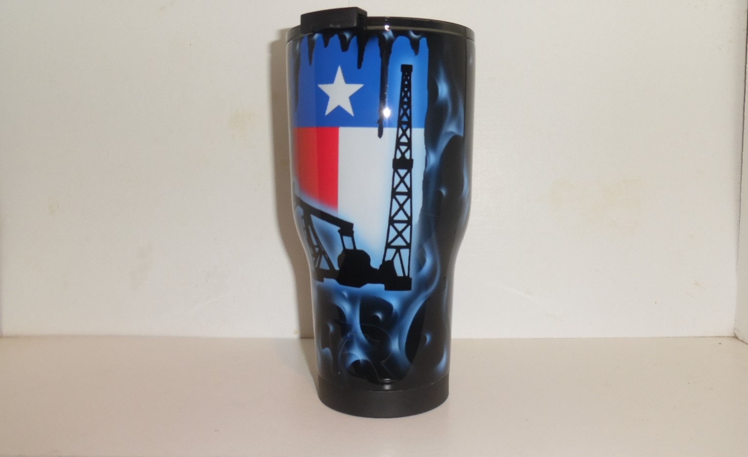 Texas Flag Oilfield Yeti Texas Flag Oilfield Rtic Texas - Etsy