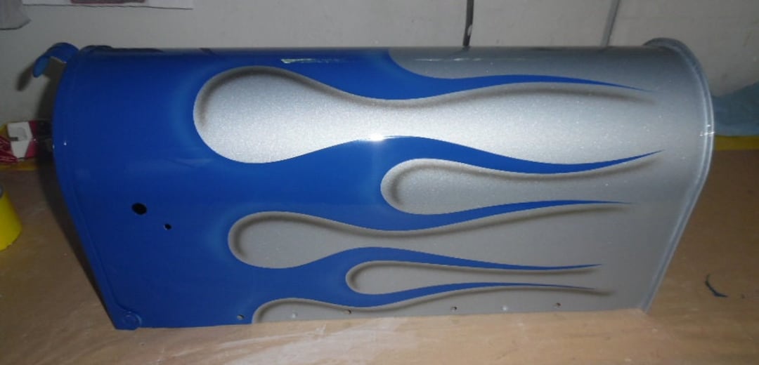 Airbrushed Flame Mailbox: Automotive Clear Coat Finish - Etsy