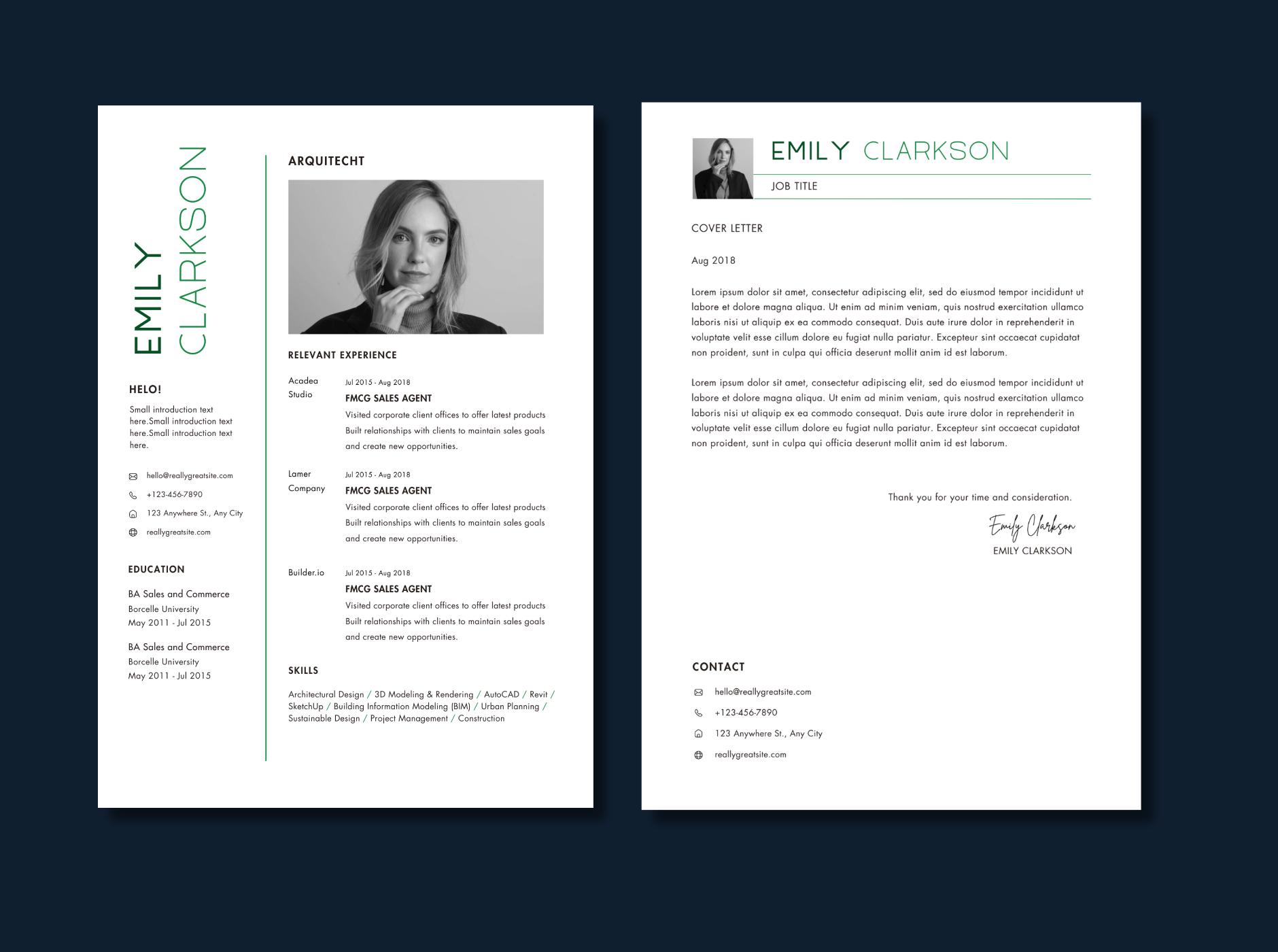 CV Resume Template, Instant Download, Printable, DIY CV Resume, Canva Template - Jade Model - Etsy