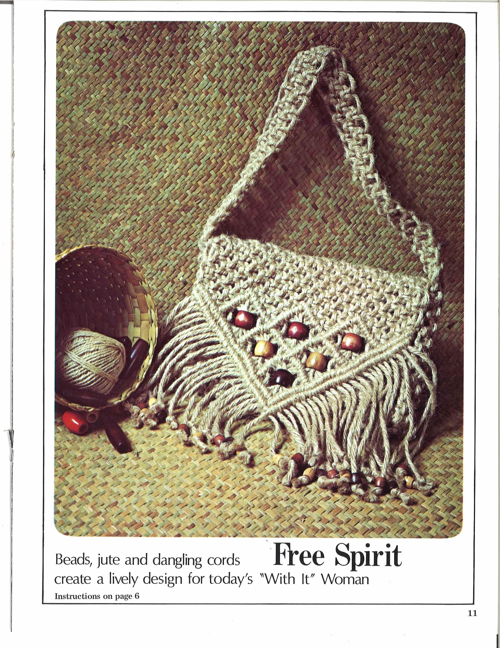 Purse Strings Vintage Macrame Bag Patterns. 16 Patterns PDF Digital ...