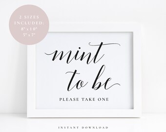 Mint to be printable | Etsy