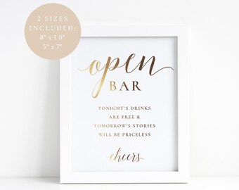 Wedding bar signs | Etsy
