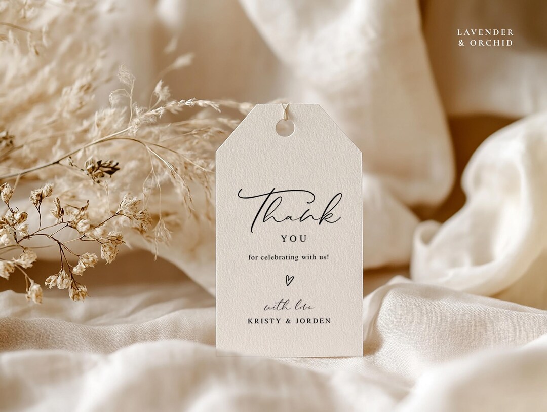 ZARA Printable Wedding Favor Tag, Welcome Bag Tag, Gift Tag Template ...