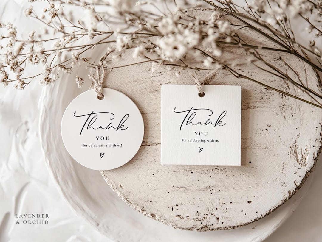 ZARA Printable Favor Tag Template, Minimalist Round Gift Tag Template ...
