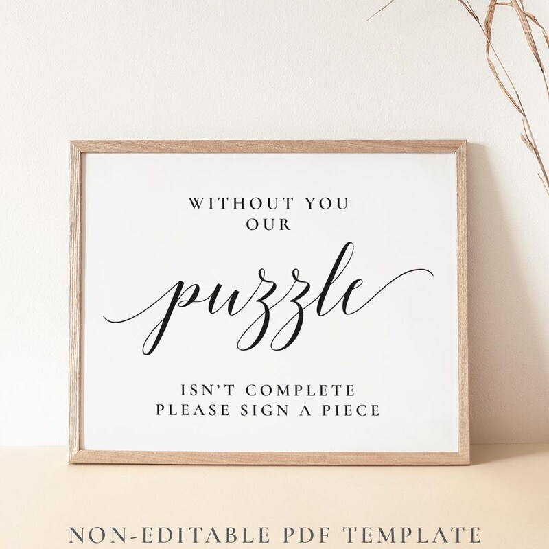 Please Sign a Puzzle - Etsy