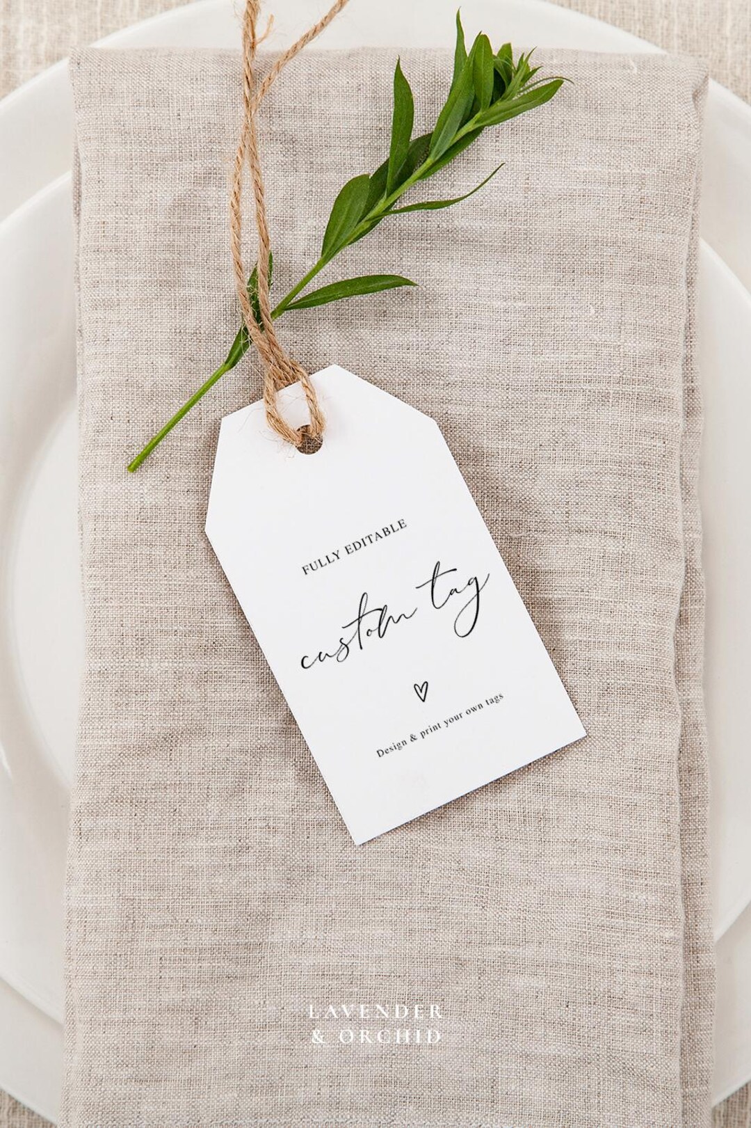 ZARA Printable Custom Tag, Gift Tag Template, Editable Custom Tag ...