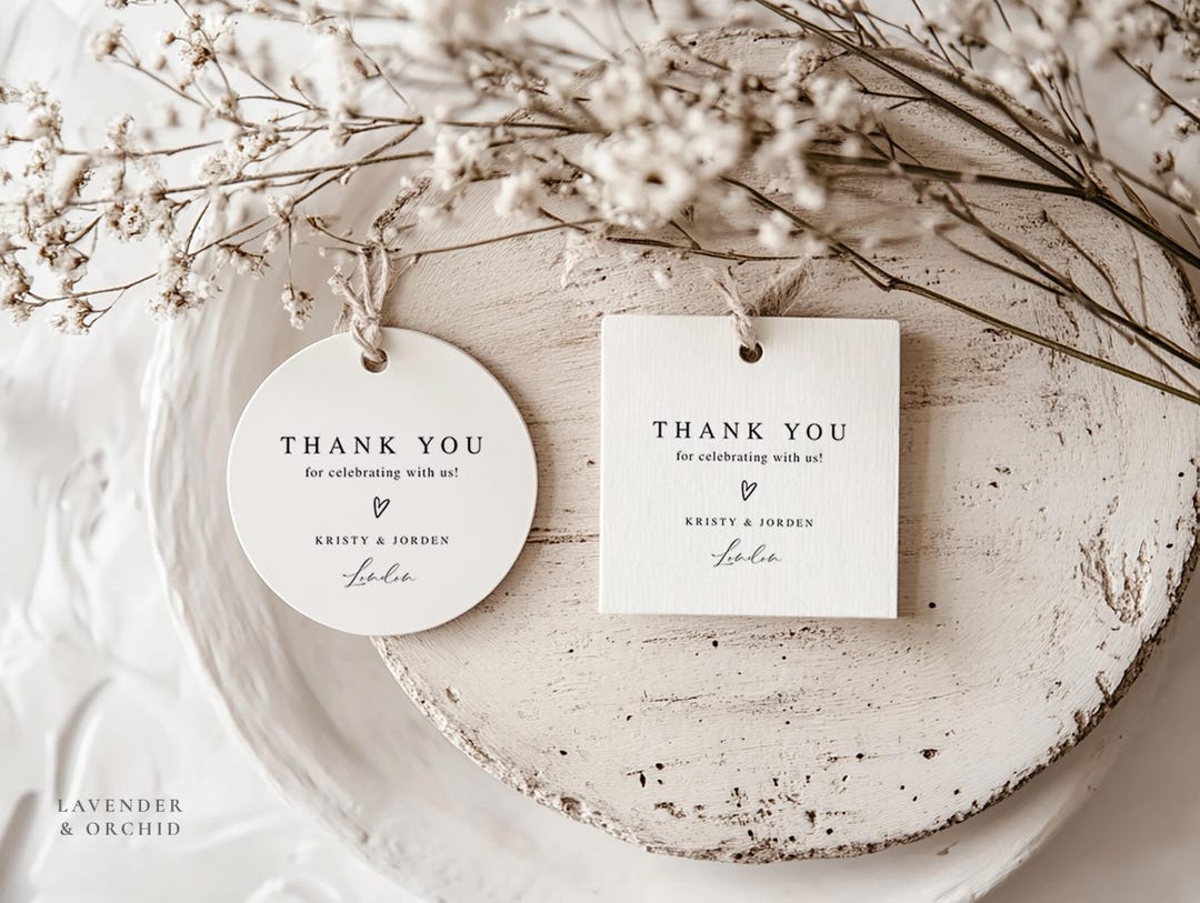 ZARA Printable Favor Tag Template, Minimalist Round Gift Tag Template ...