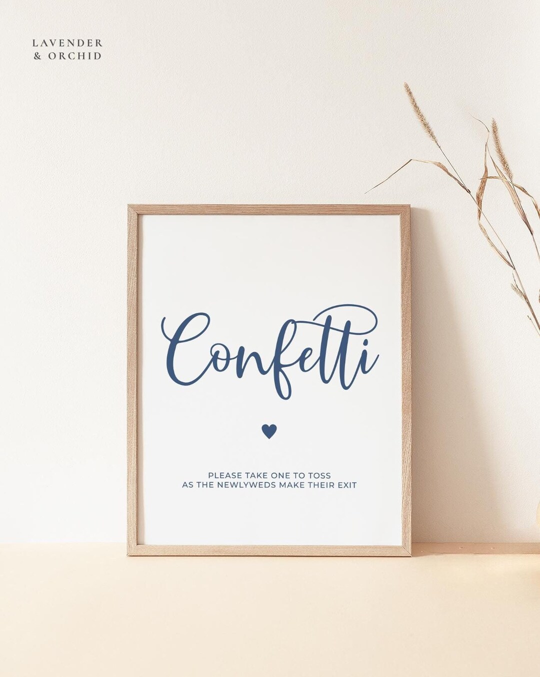 BELLE Navy Blue Confetti Sing off Sign, Printable Minimalist Wedding ...