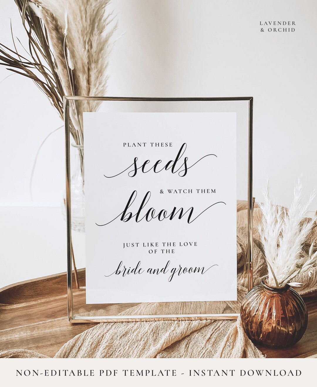 TALIA Plant These Seeds and Watch Them Bloom Sign, Wedding Favors Seeds ...