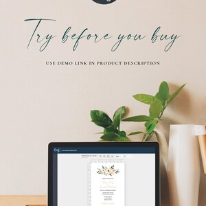 DIANE Printable Wedding Program Fan, Floral Wedding Program, Garden ...