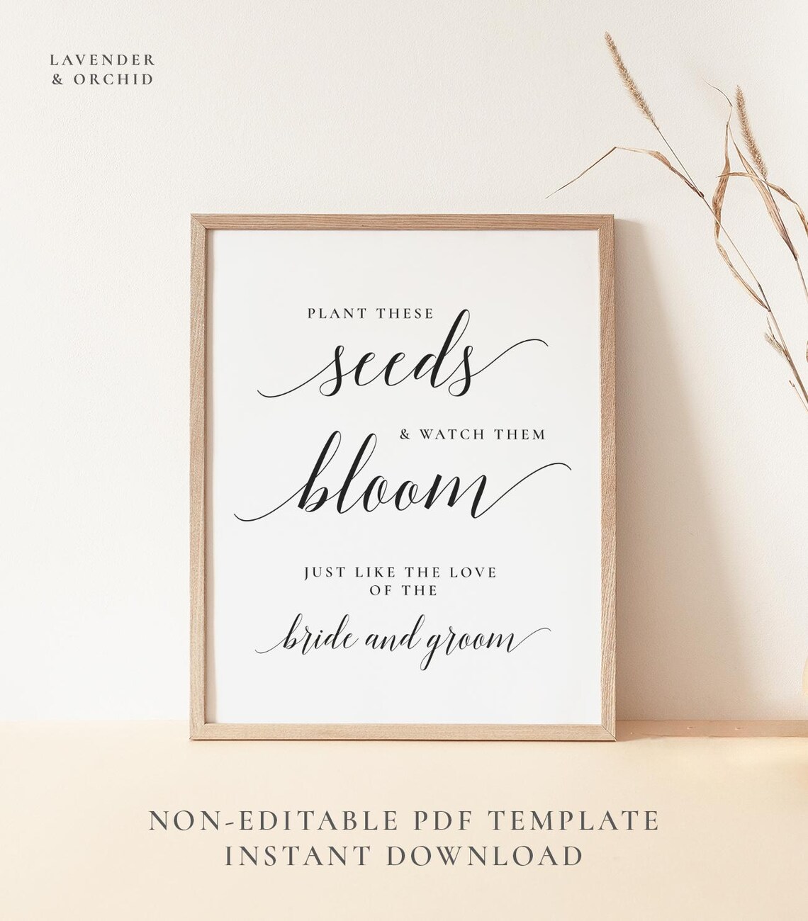 TALIA Plant These Seeds and Watch Them Bloom Sign, Wedding Favors Seeds ...