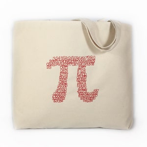 Pi Symbol Tote Bag Math Teacher Gift Math Gift Pi Day - Etsy