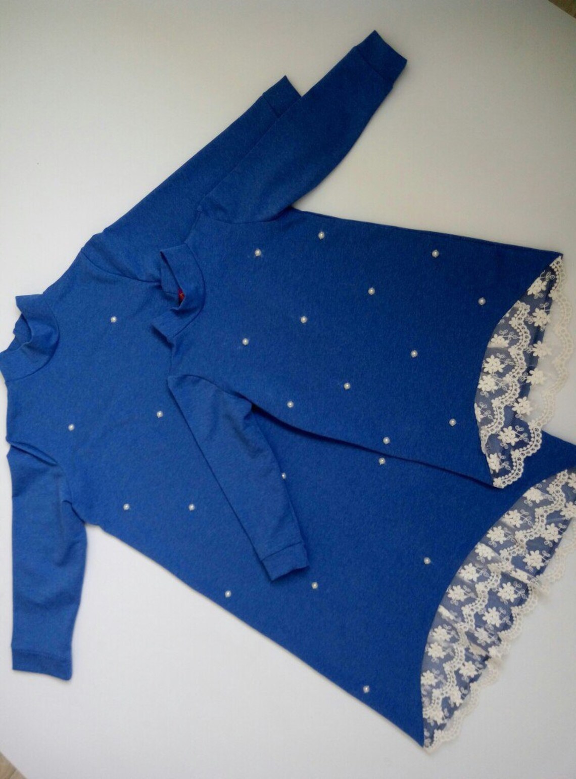 Blue Matching Dresses Set Mommy and Me Matching Outfits Long - Etsy