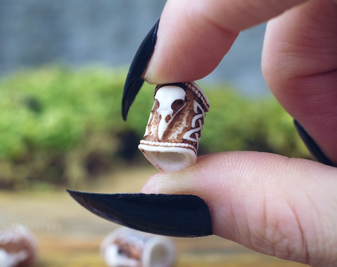 Crow Skull Bead for Dreadlocks Hair Braiding and Beard Resin | Etsy