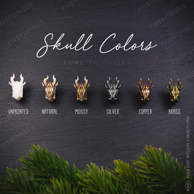 Goat Skull Bead for Dreadlocks Hair Braiding and Beard, Resin Replica ...