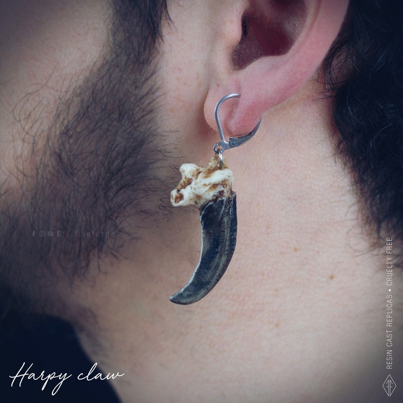 Single Earring of Your Choice From Harpy Claw Wolf Tooth or - Etsy