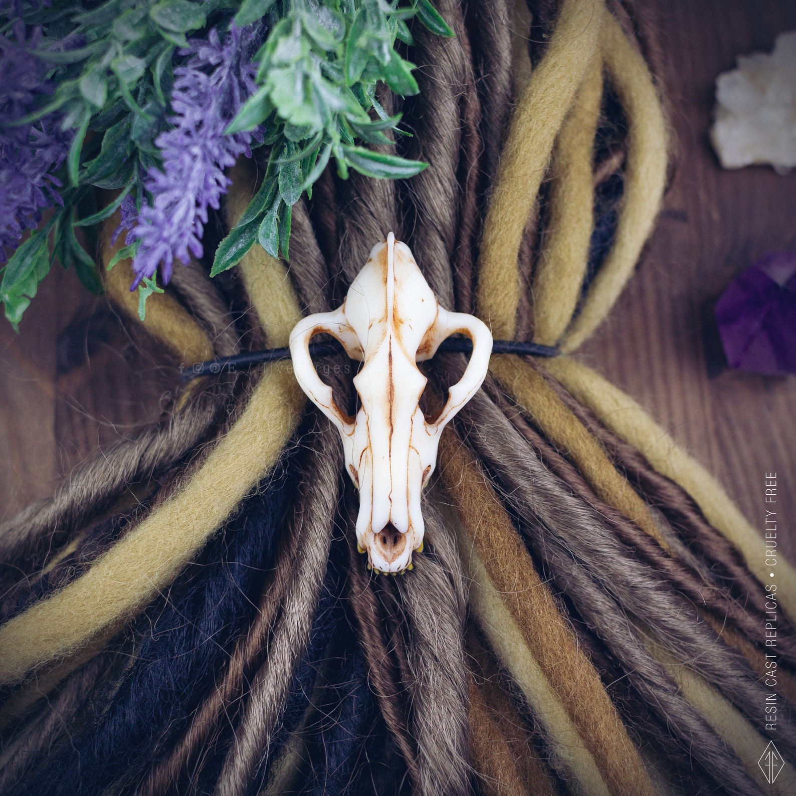 Wolf Skull Elastic Headband Resin Replica Hand Painted - Etsy Canada