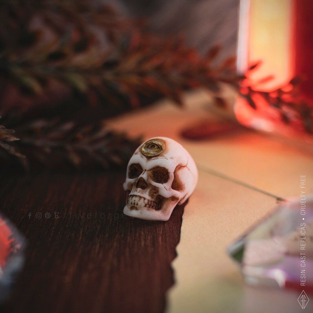 Third Eye Human Skull Bead for Dreadlocks Hair Braiding and Beard ...