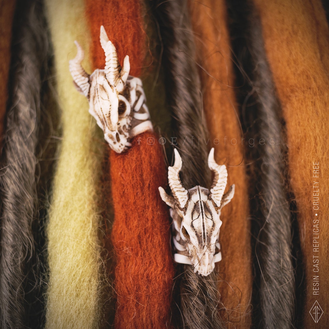 Dragon Skull Bead for Dreadlocks Hair Braiding and Beard - Etsy